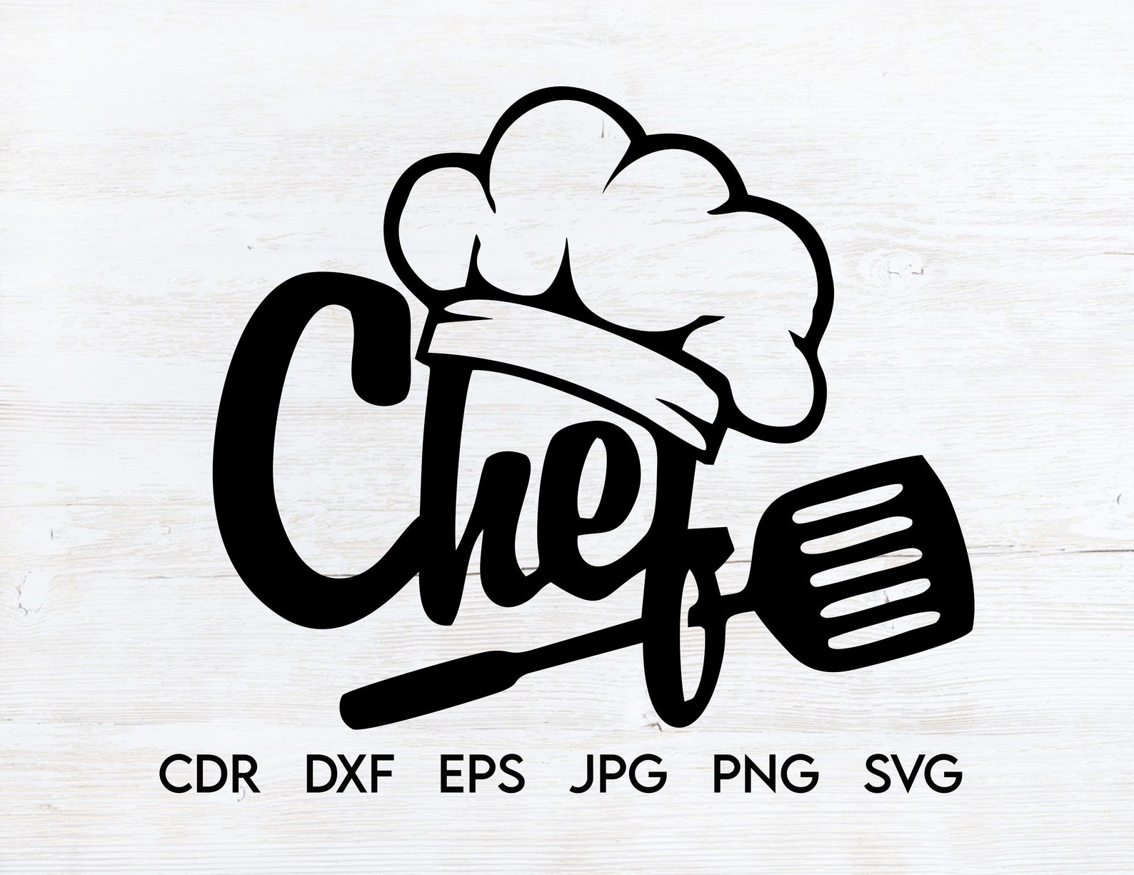 Chef Svg Cut File Instant Download Kitchen Silhouette - Etsy