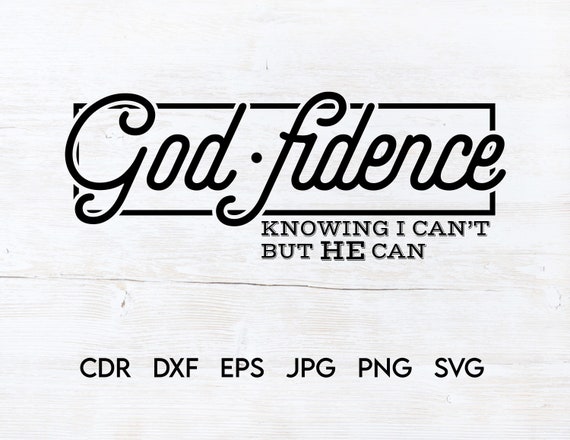 Godfidence svg christliches svg religiöses png | Etsy Schweiz