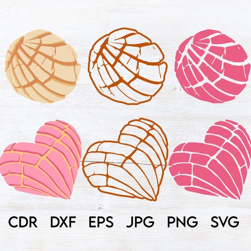 Concha Pan Svg Png Eps Dxf Mexican Sweet Bread Clipart - Etsy