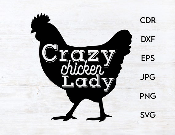 Crazy Chicken Lady Svg Chicken Mom Svg Funny Chicken Lover - Etsy Hong Kong