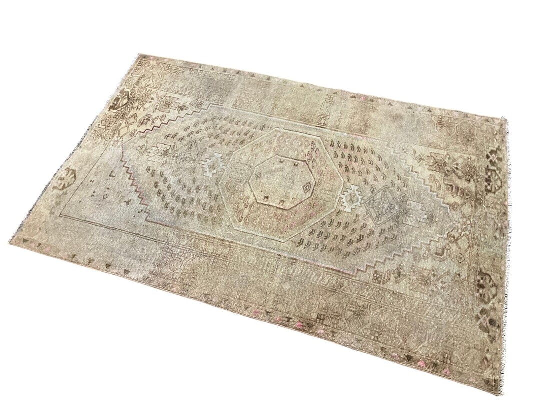 4x7 Feet Persian Vintage Rug Colors Blue and White Home Living Decor ...