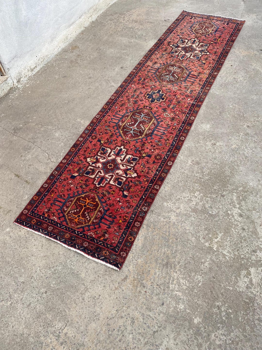 3x11 Vintage Persian Runner Rug Kitchen Antique Runner Rug Colors Red ...
