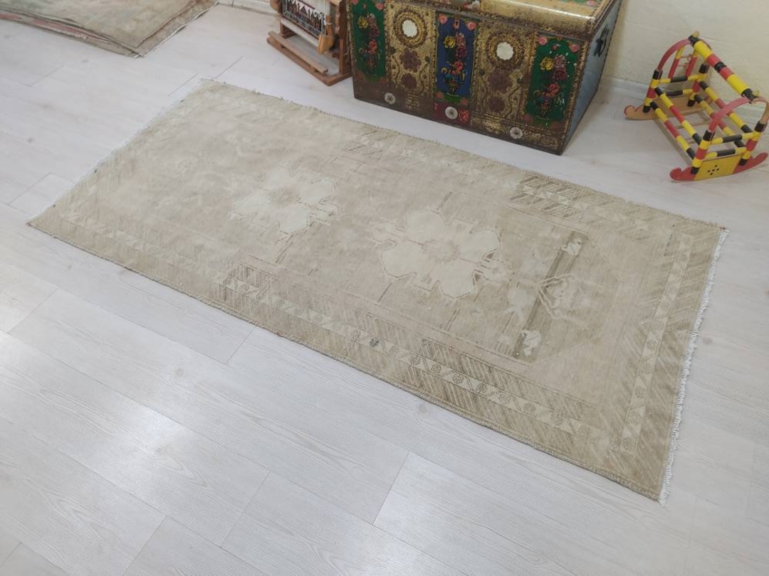 3x7 Feet Turkish Oushak Rug Colors Neutral Rug Quality Rug Antique Old ...