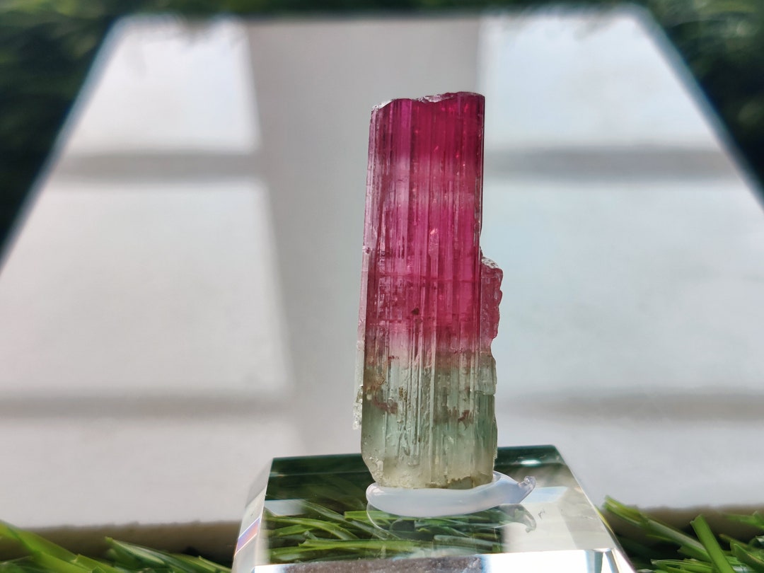 Exclusive Tri Color Natural Rubellite Tourmaline Crystal / 4.4 Grams ...