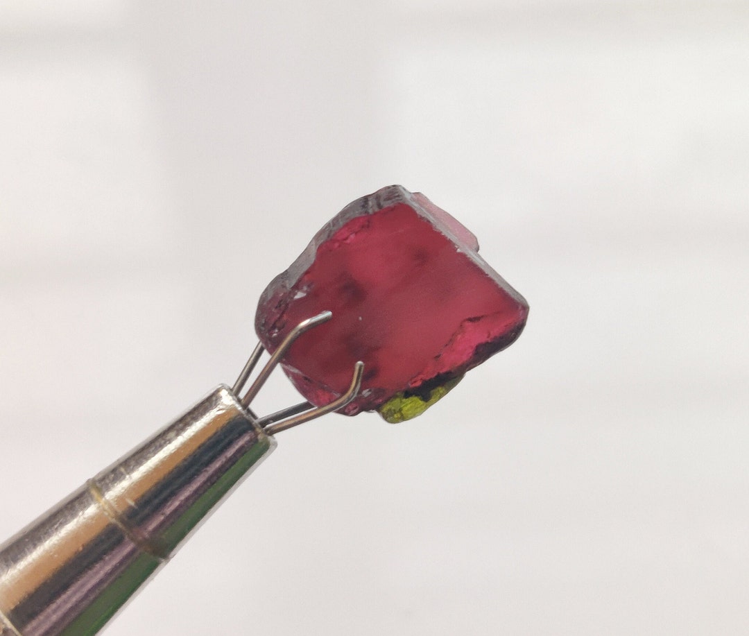 Facet Grade Natural Rubellite Tourmaline Raw Gemstone / 1 Gram / Pink ...