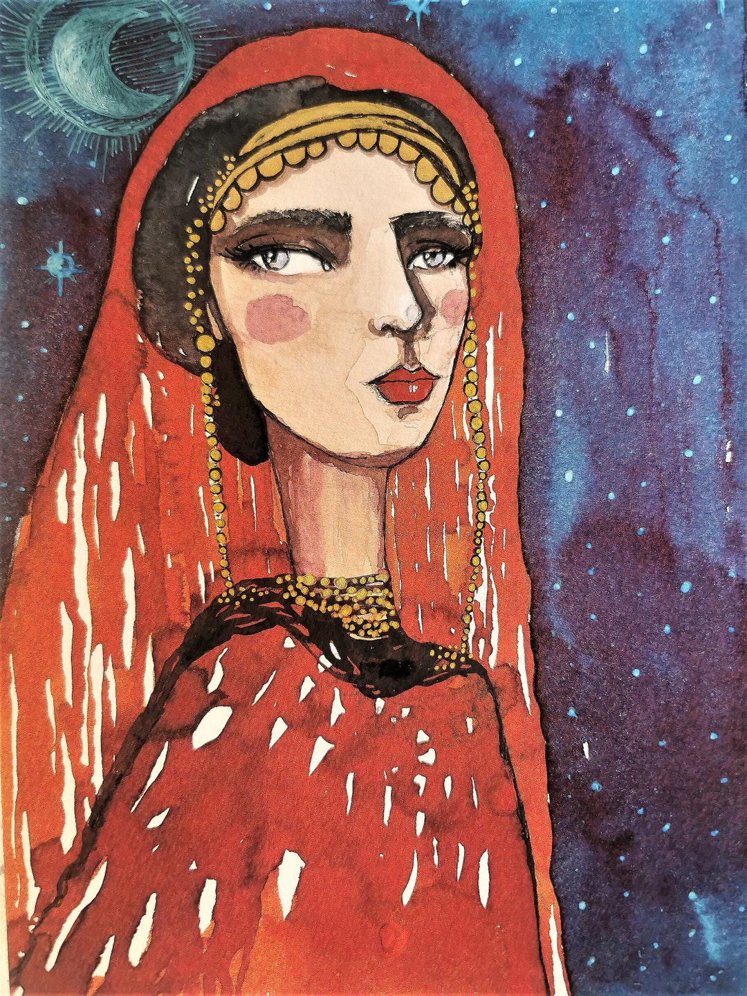 Greek Mythology 'oracle' Original Small Watercolour Painting / Mixed ...