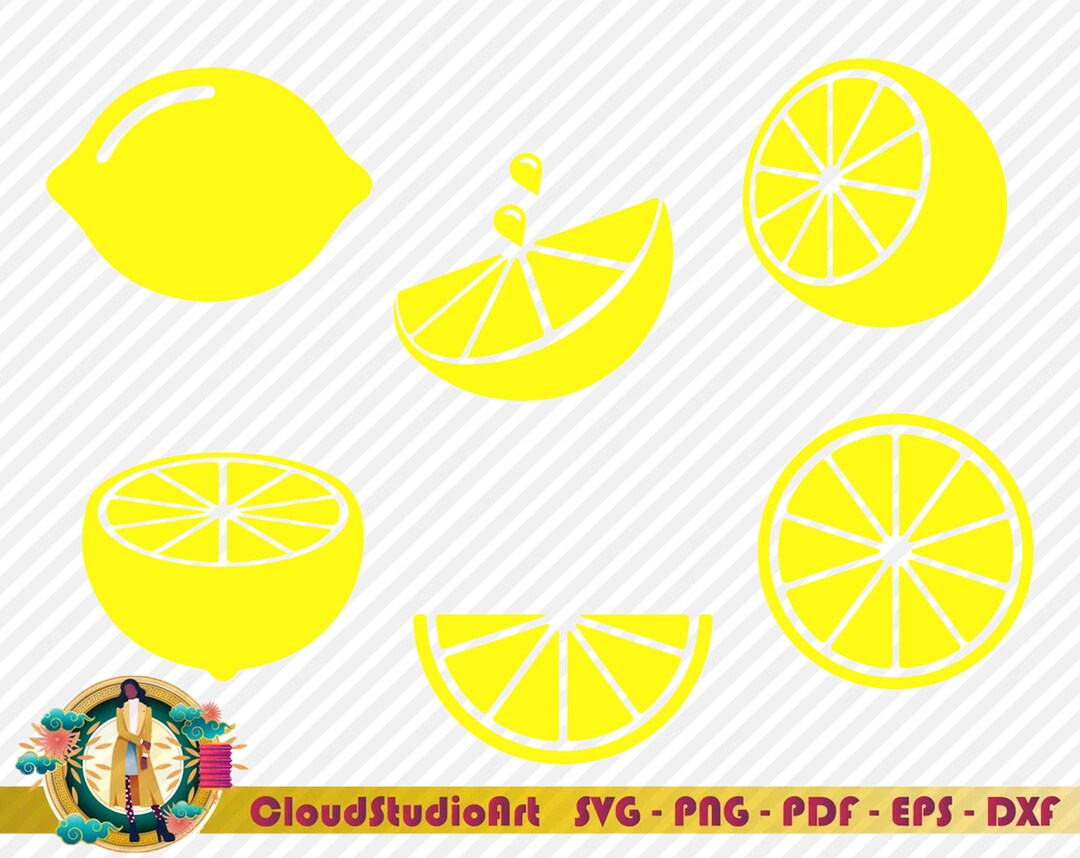 Lemon Slice Svg,fruits Svg,fruit Svg,furit Cut File,lemon Layered ...