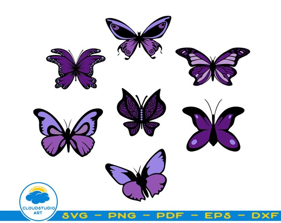 Paquet de Svg de papillon clipart de papillon dxf de | Etsy
