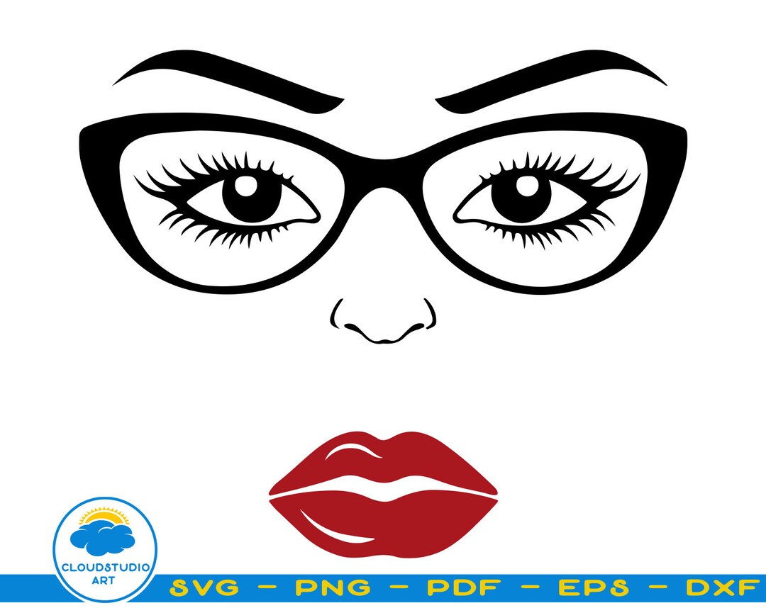 Woman Face Svg,face Women Cutting,woman Face Vector,girl Face Cut File ...