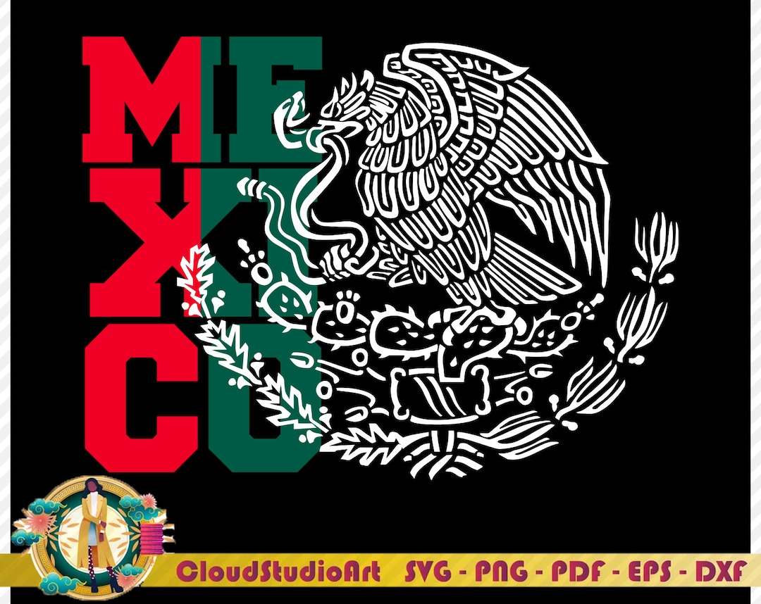 Mexico Svg,mexico Coat of Arms Svg,eagle Svg,mexico Flag Svg, Mexican Seal,mexico Flag Clipart ...