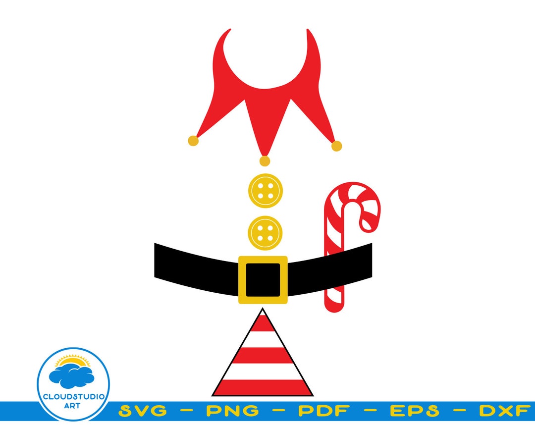 Christmas Elf Costume Svg,elf Suit Svg,elf Costume Cutting File,elf ...