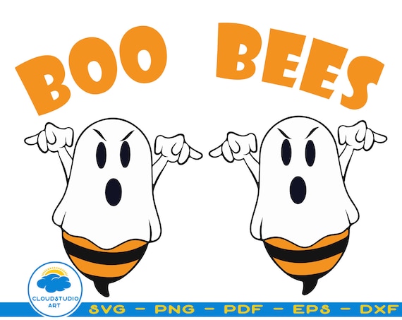 Boo Bees Svgboo Bees Halloween Svgbreast Svgboo Bees | Etsy