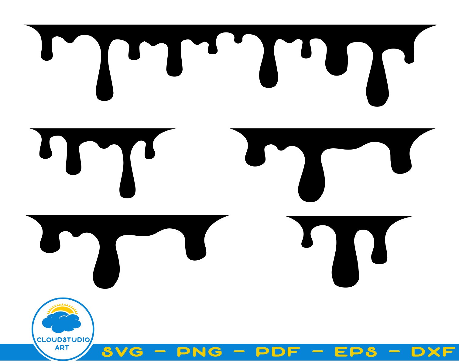 Dripping SVG File Halloween Blood Dripsilhouette Svg DXF - Etsy