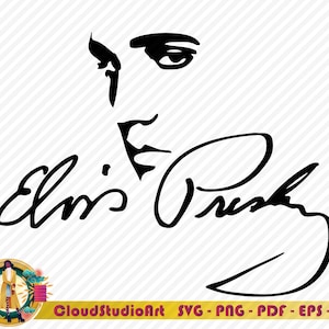 Elvis Svg Elvis Silhouetteelvis Clip Artelvis Face - Etsy