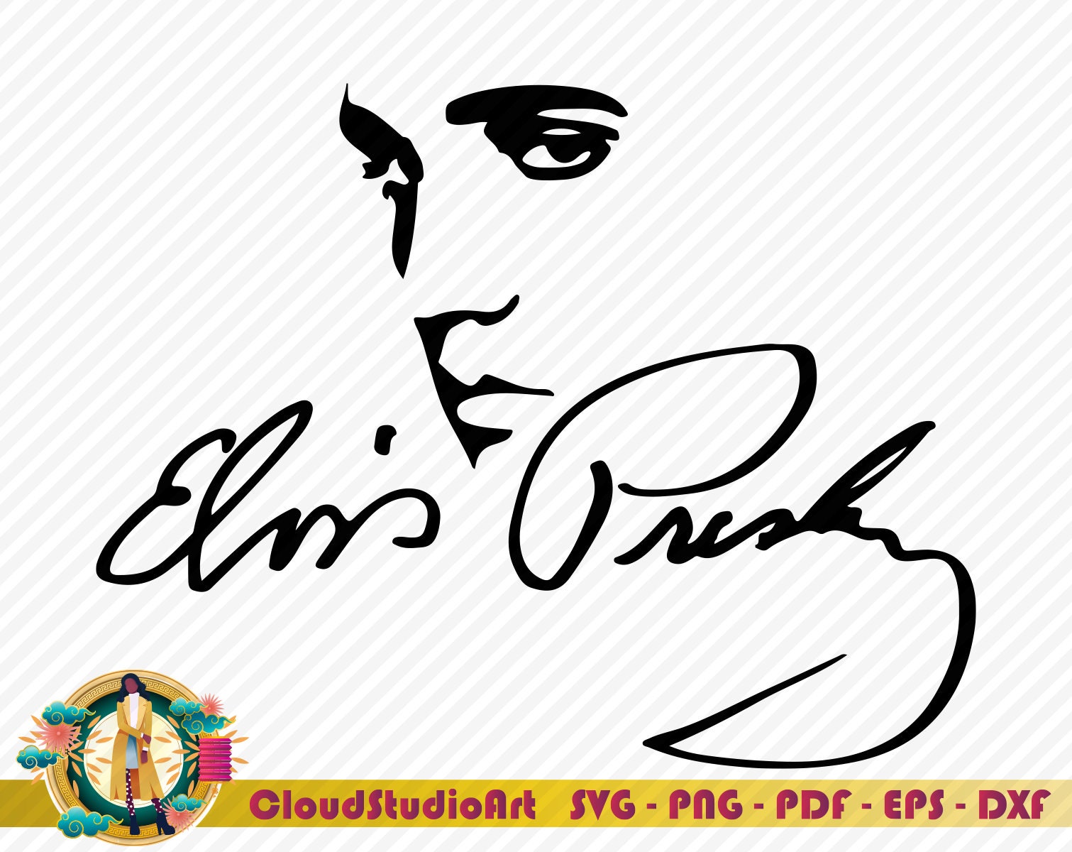 Elvis Presley Face Silhouette Elvis Presley Face Silhouette