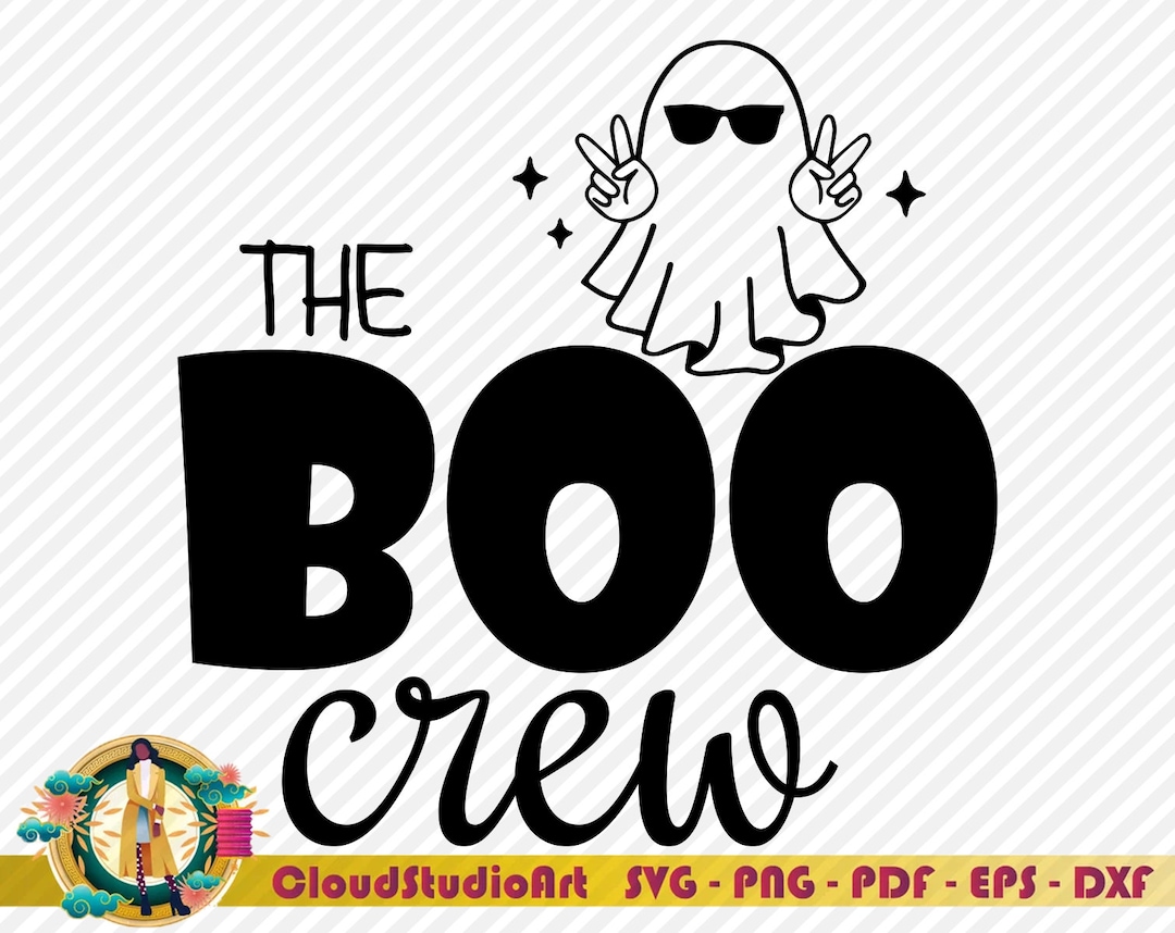 Halloween Boo Crew Svg,funny Ghost Halloween Svg Designs for Shirts Svg ...
