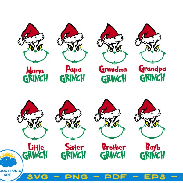 Grinch Monogram Svg - Etsy