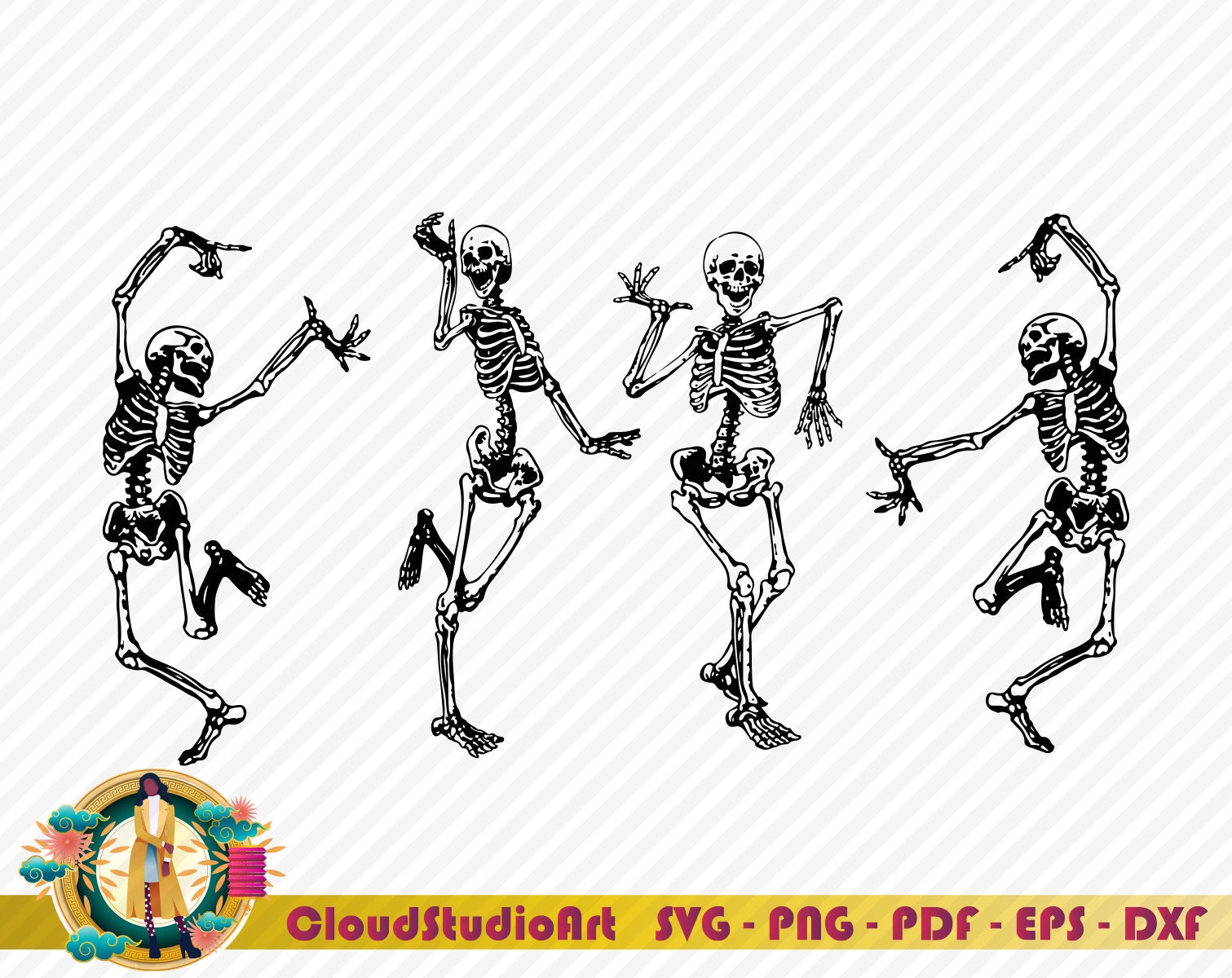 Dancing Skeletons Svgskeleton Funny Dance Svgskeleton SVG - Etsy