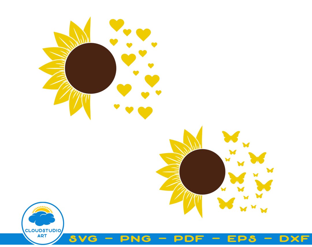 Sunflower Svg,flower Clipart,yellow,svg Files Cricut,summer Clipart ...