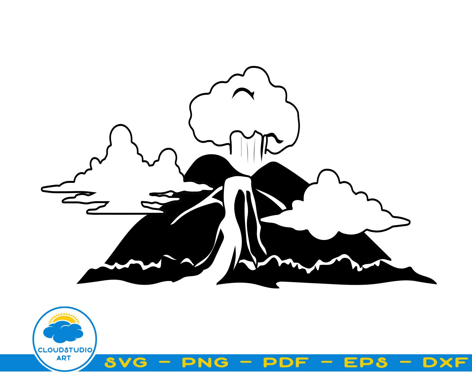 Volcano Silhouette