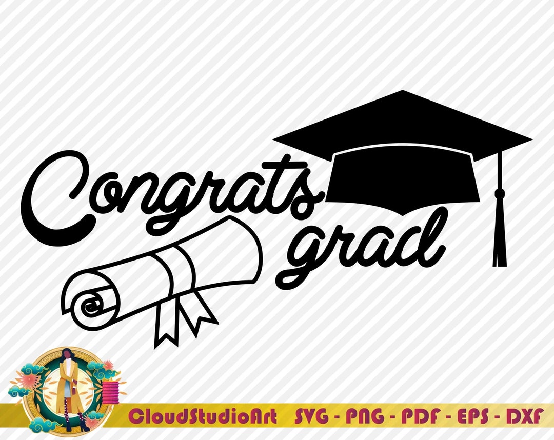 Congrats Grad Svg,graduation Cake Topper Svg,graduation Party Svg ...