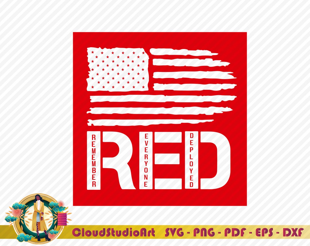 Remember Everyone Deployed Svg,red Friday, American Flag,military Svg ...