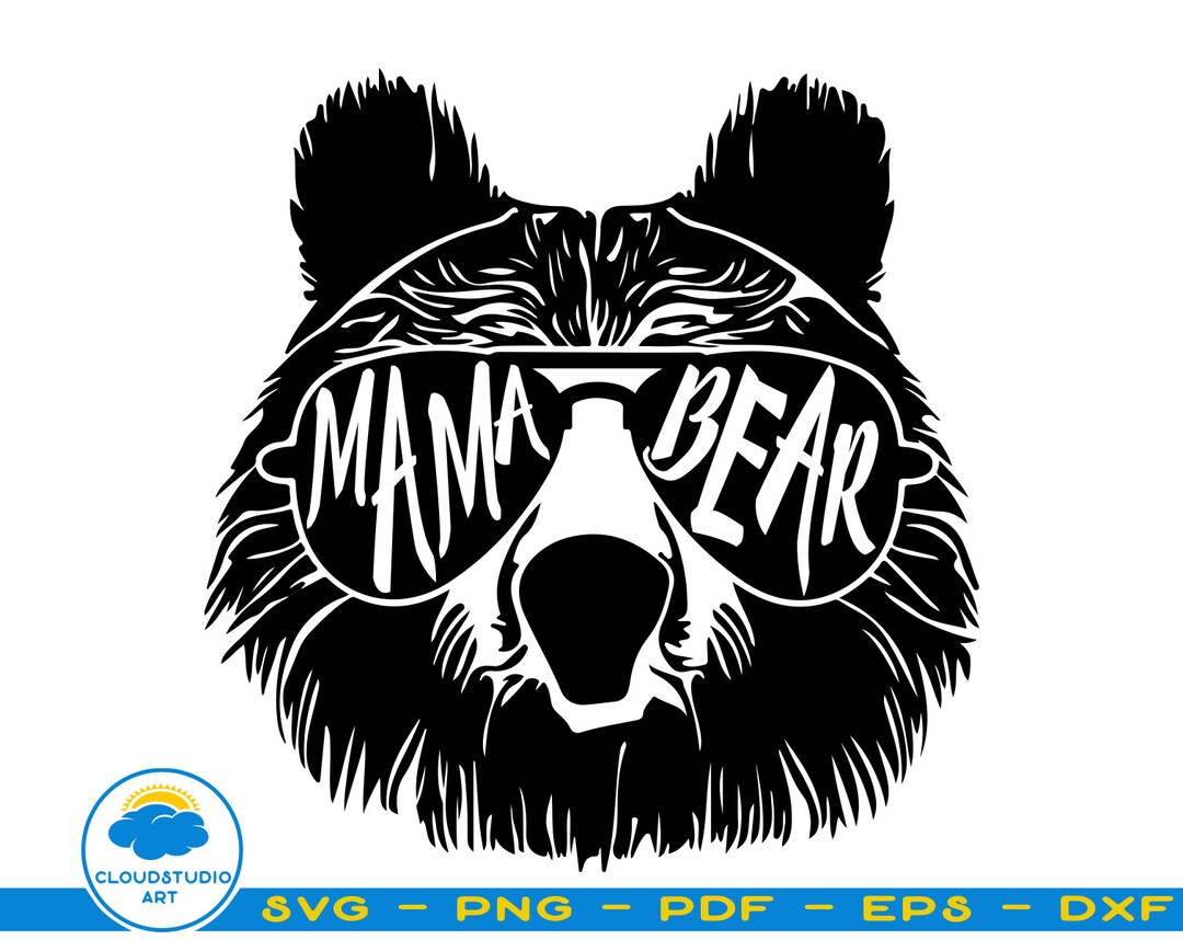 Bear Whit Glasses,silhouette Svg,cutting Files,clip Art Cricut Cuttable ...