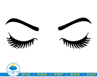 Eyelashes Svg Cut File, Eyebrows Svg, Lashes Svg, Lash Extensions Svg ...