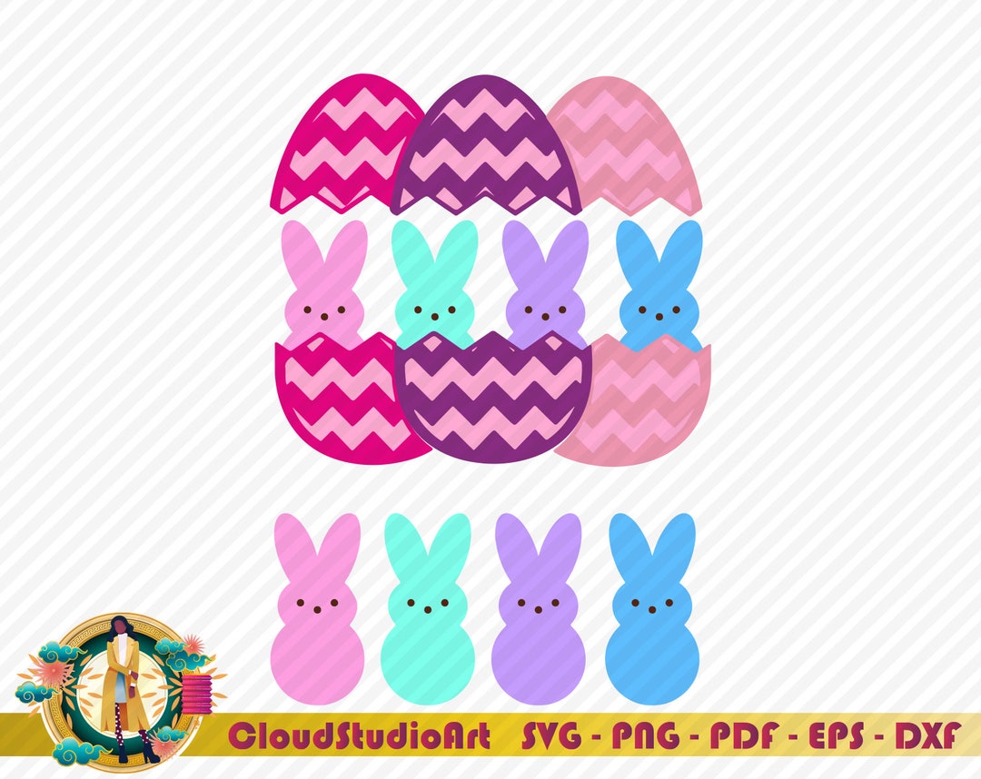 Peeps Svg,marshmallow Bunnies Svg,easter Peeps Svg,easter Bunny Svg ...
