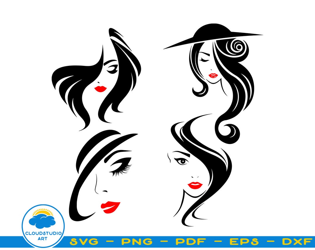 Woman Face Svg,beautiful Eyes Svg,girl Face Cut File,women Face Lashes ...