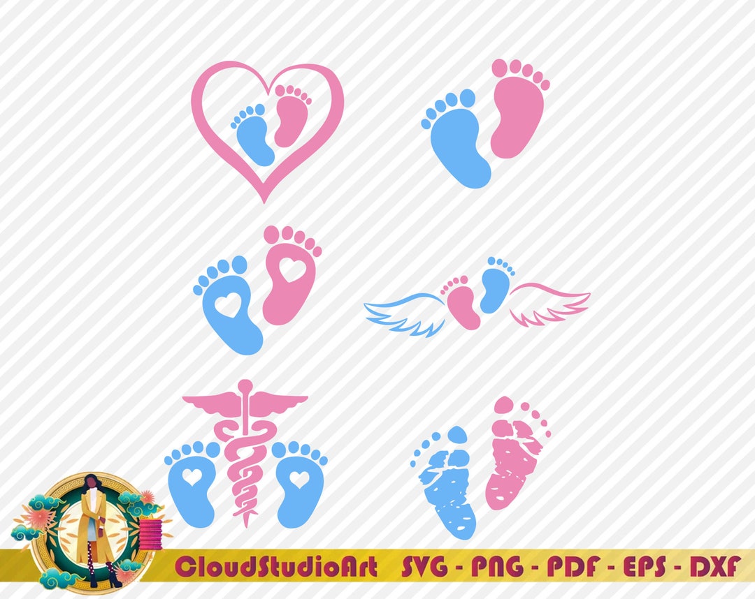 Baby Feet Svg,baby Feet Monogram,frames Svg,baby Feet Clipart, Nursery ...