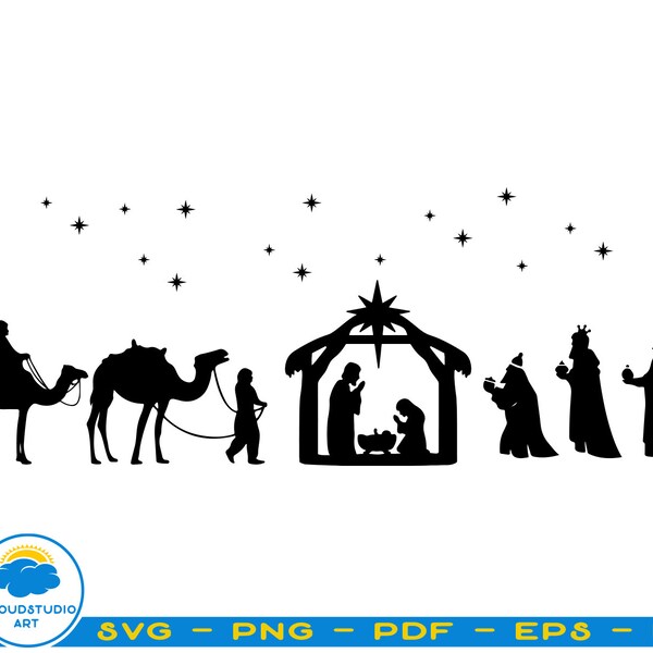 Mary and Joseph Manger Svg - Etsy