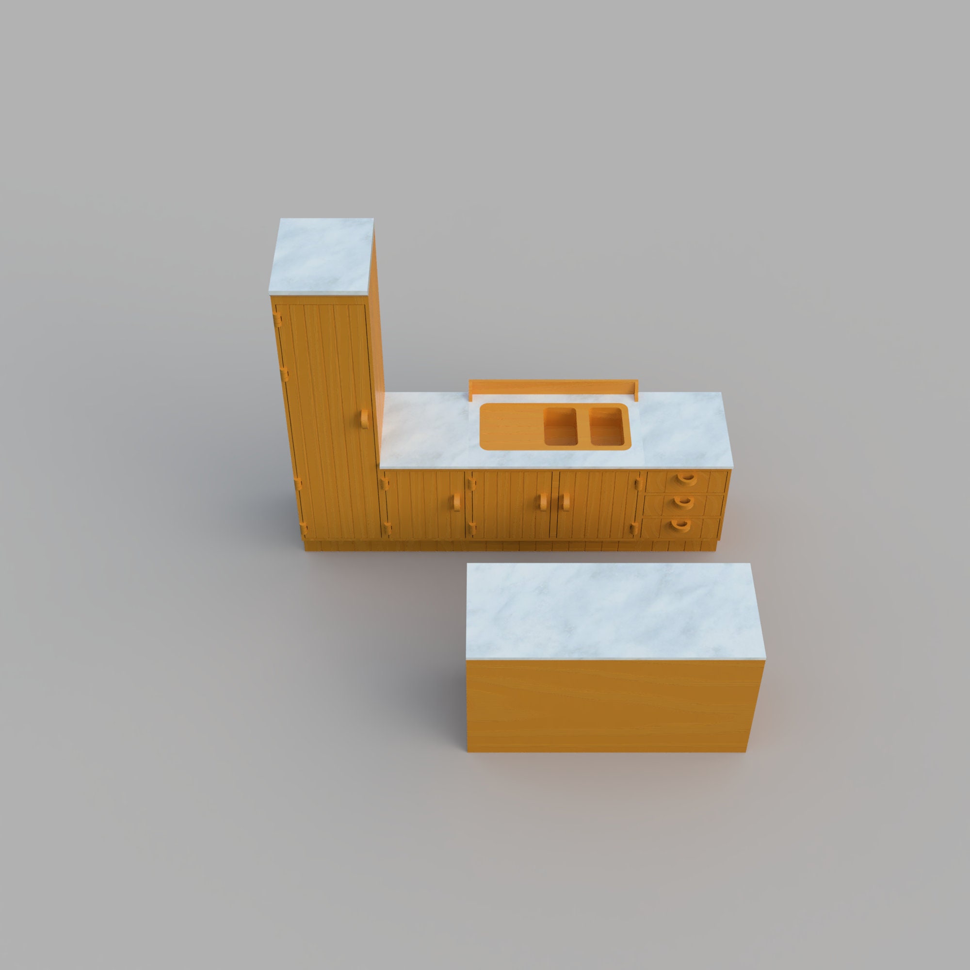 Kitchen Cupboards, Wash Basin, Center Island, Larder, Drawers, Cupboard ...