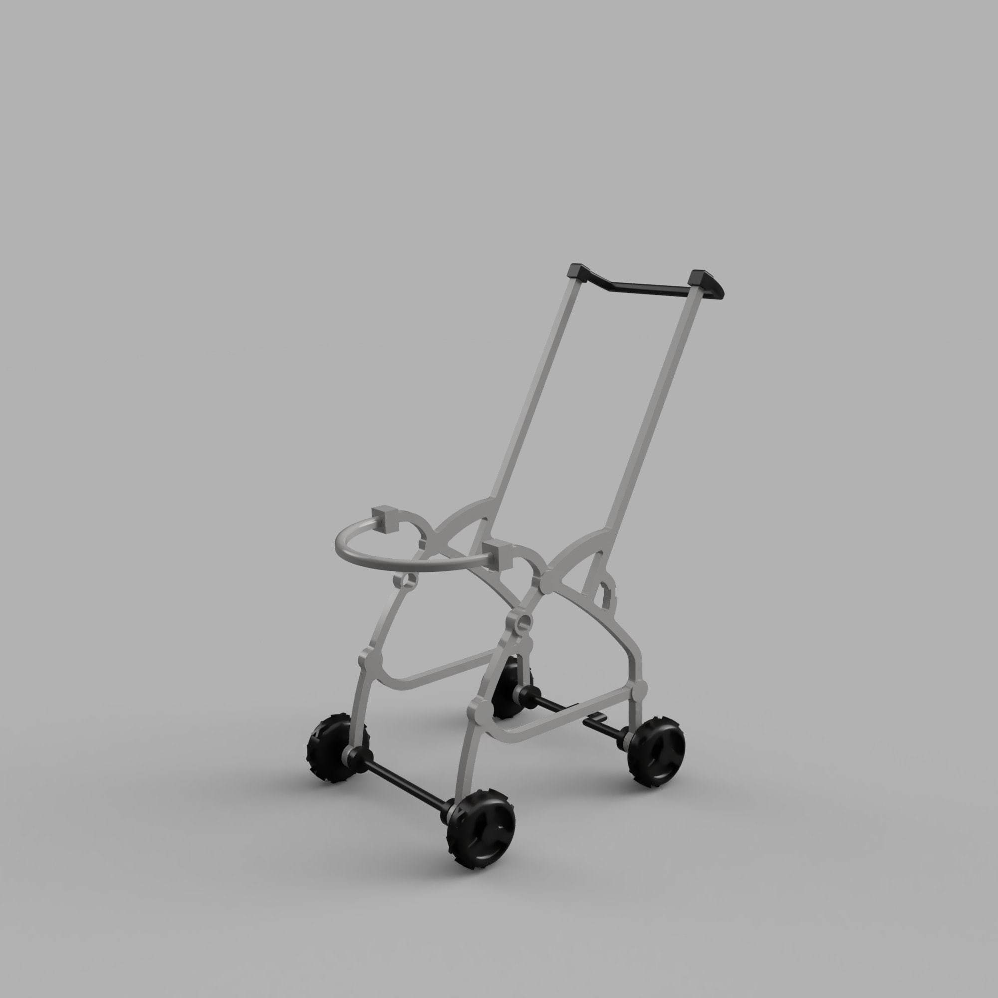 Barbie Stroller and Baby Carry Cot | 1:6 | Dollhouse Miniature | 3D ...