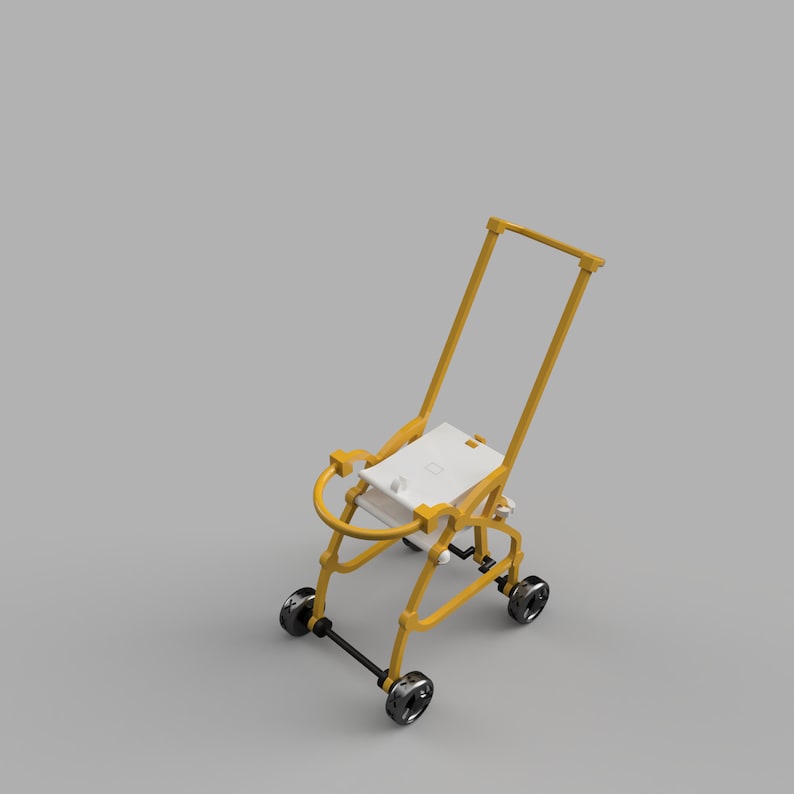Barbie Stroller and Baby Carry Cot | 1:6 | Dollhouse Miniature | 3D ...