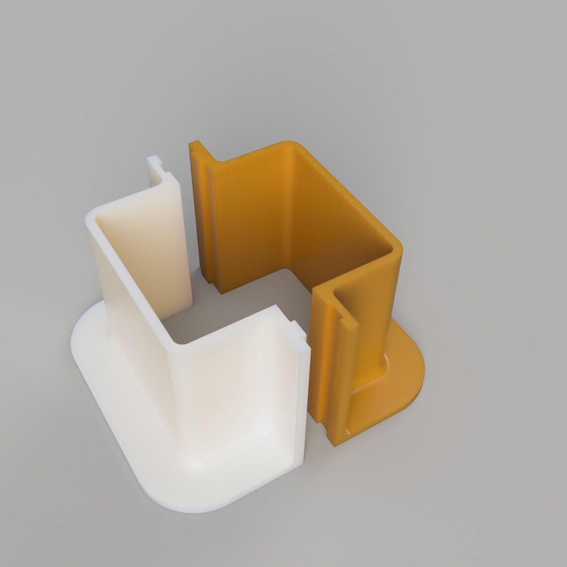 Square / Rectangular Mold Housing, 2 Wall Pieces, for 3D Printing ...