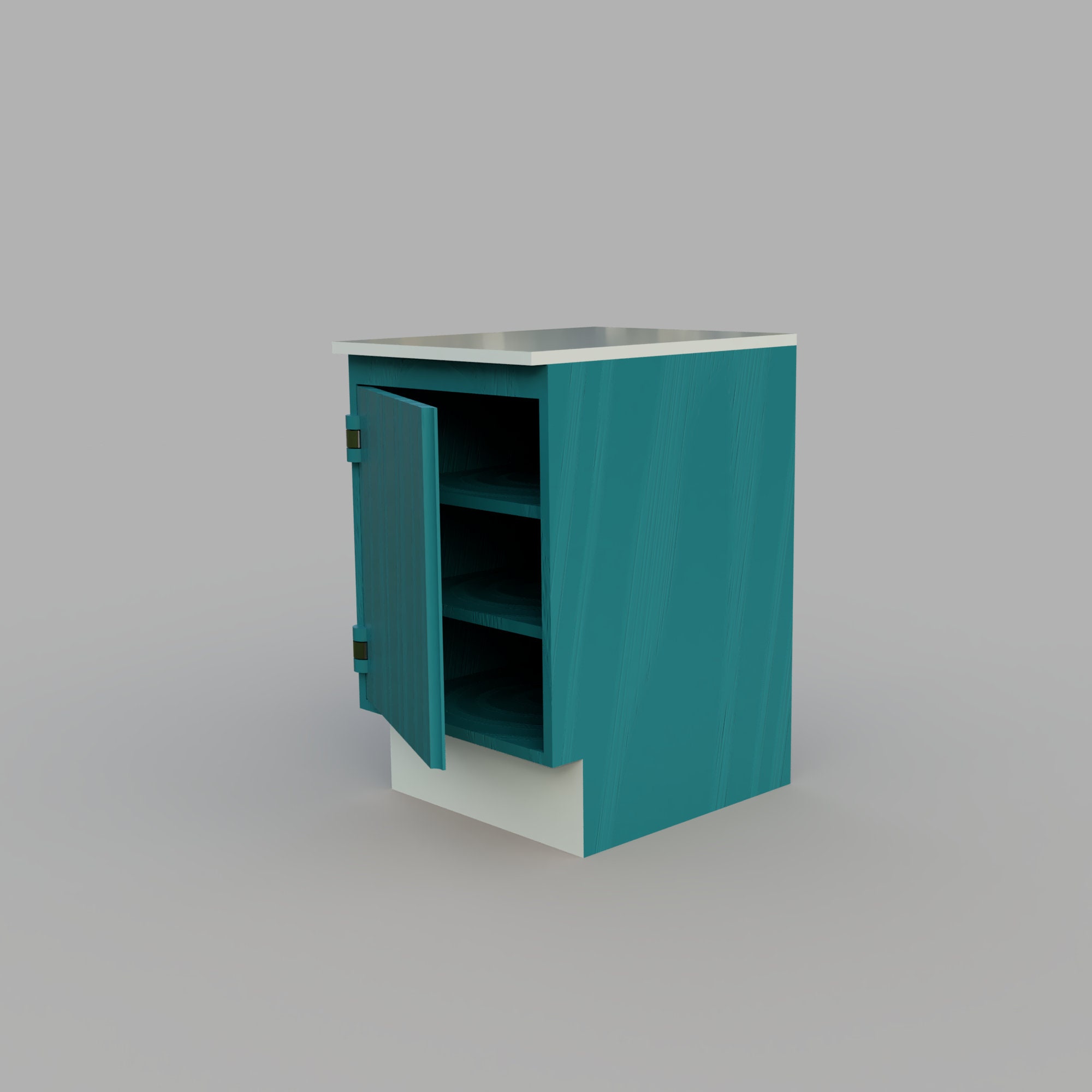 Modern Kitchen Cupboards, Wash Basin, Drawers, SMEG Kettle 1:6 Scale ...
