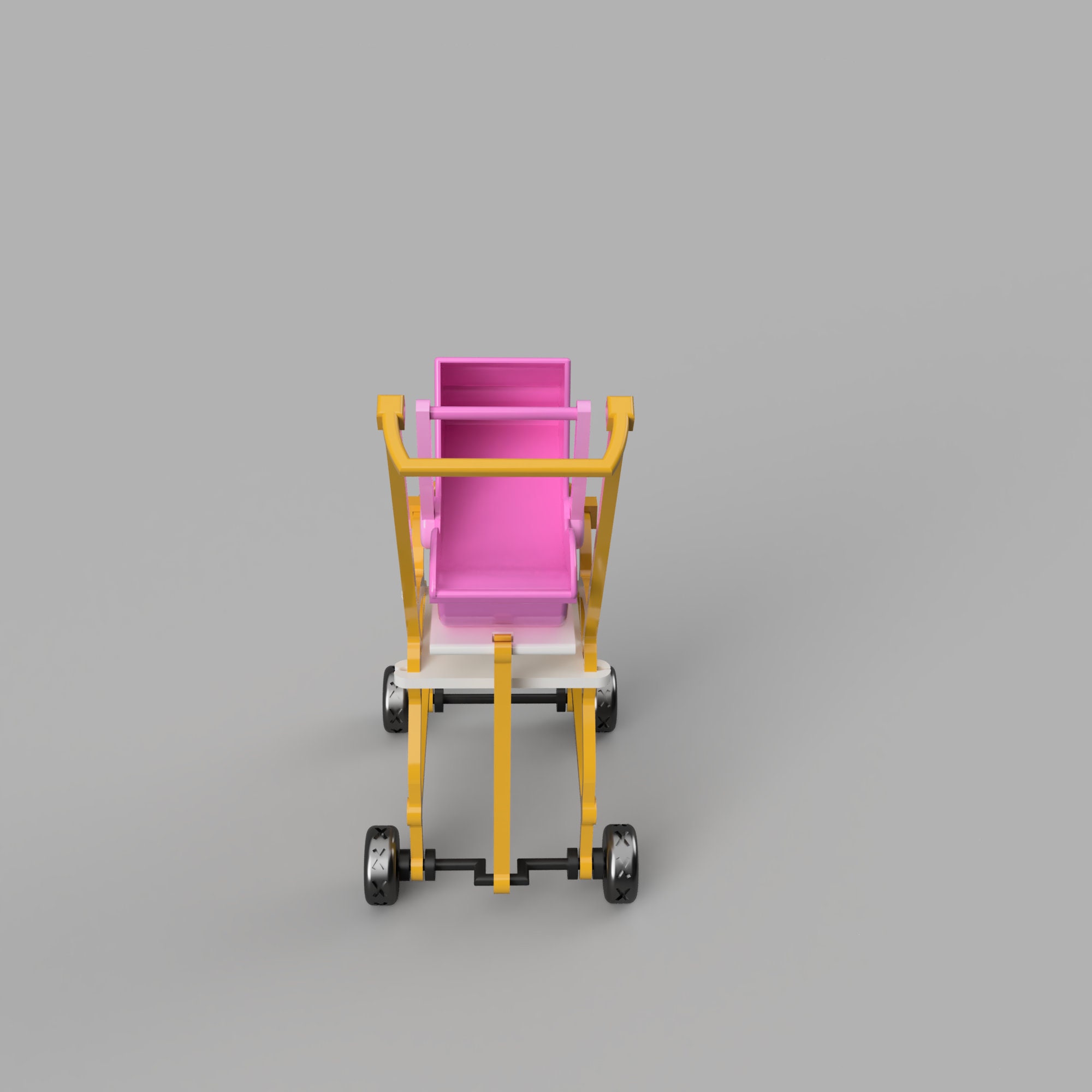 Barbie Stroller and Baby Carry Cot | 1:6 | Dollhouse Miniature | 3D ...