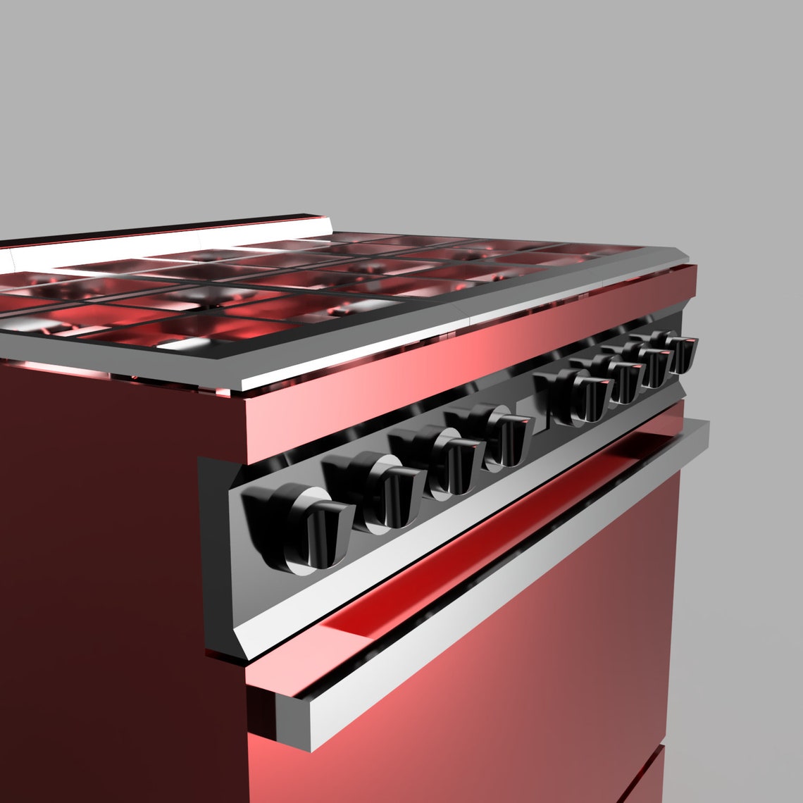 Oven SMEG Stove 1:6 Dollhouse Miniature 3D Print STL - Etsy