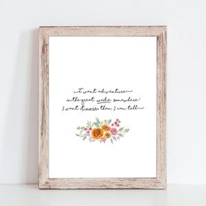 Princess Belle Quote, I Want Adventure in the Great Wide Somewhere ...