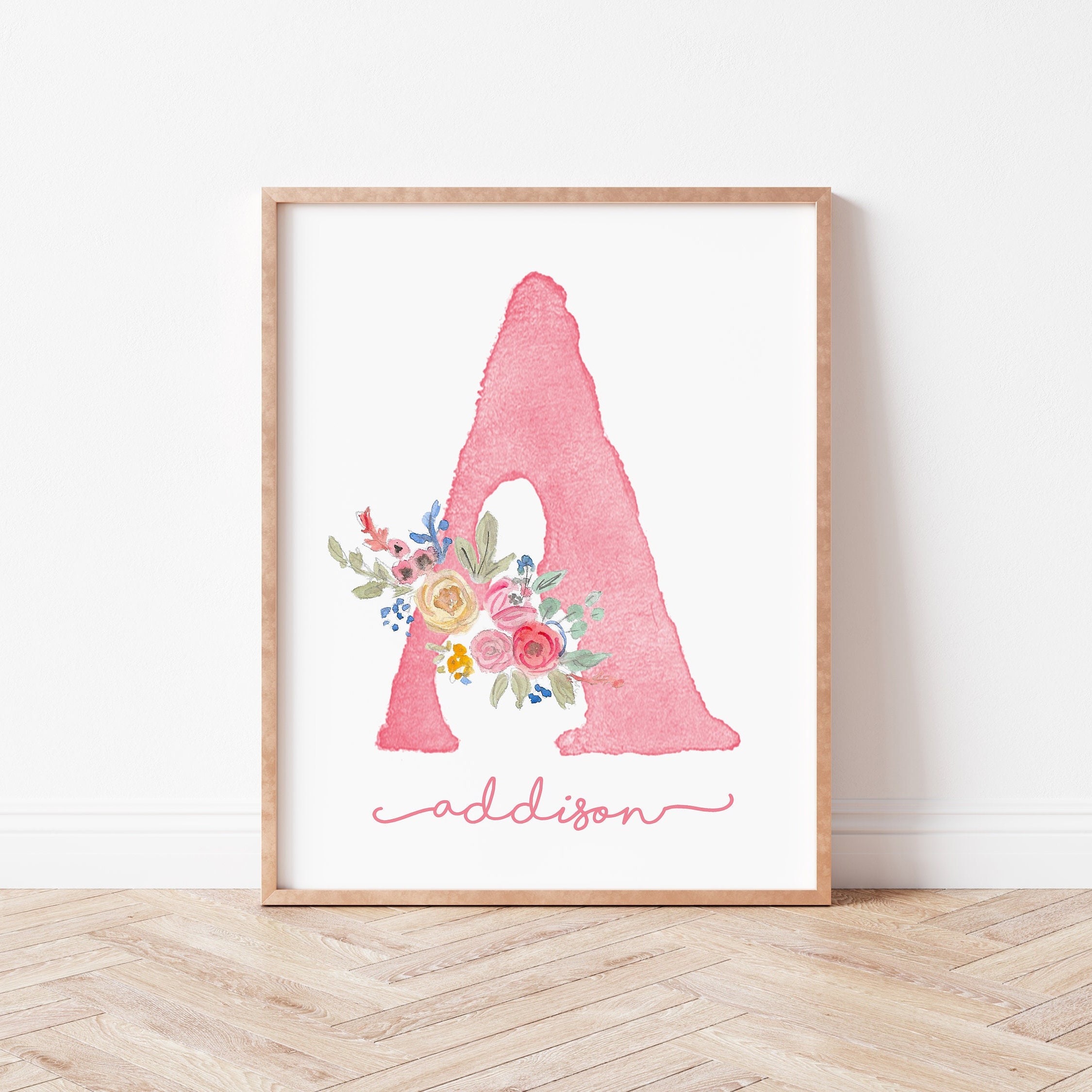 Personalized Girl NAME ART Princess Nursery Art Custom Name - Etsy