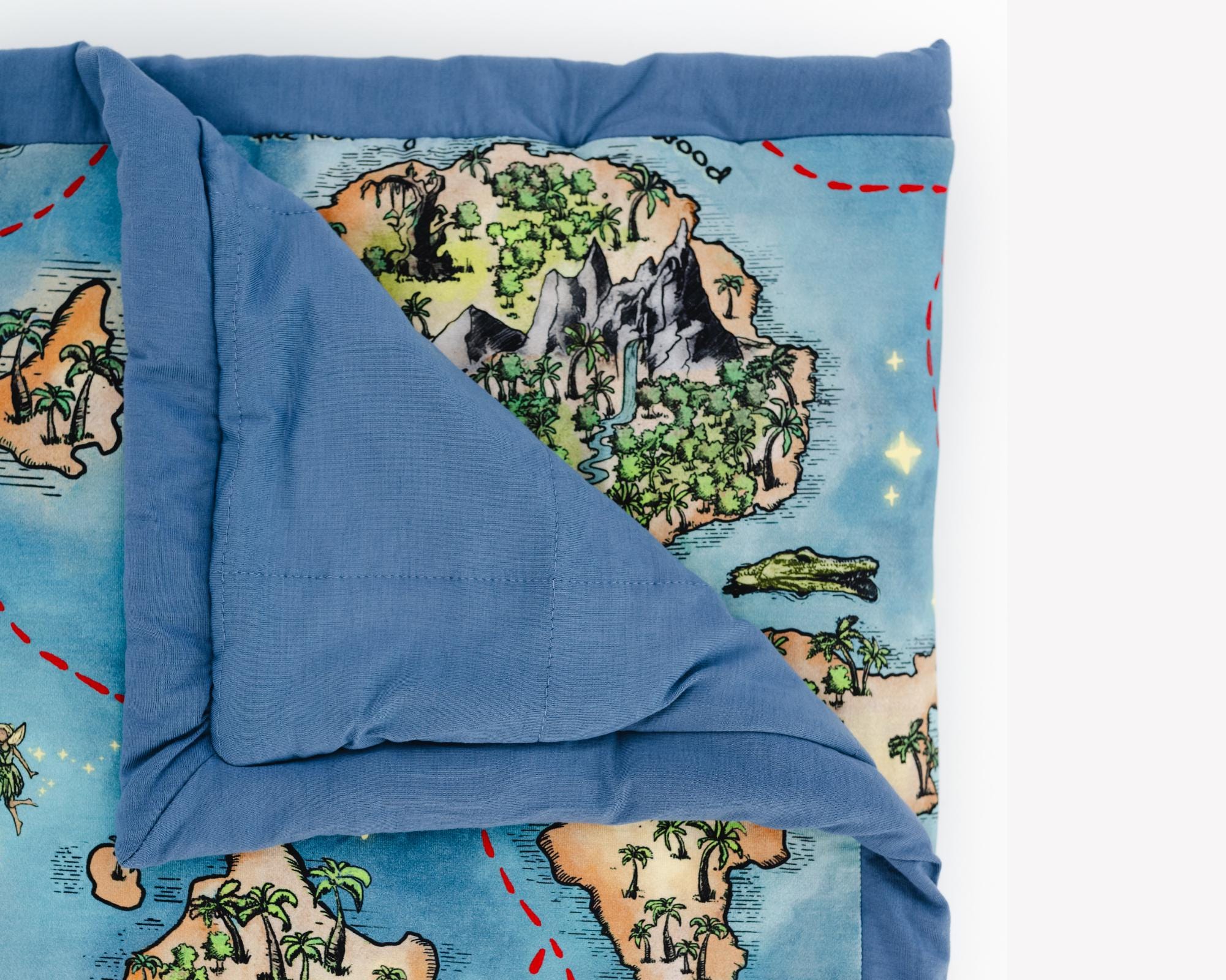 HUGE Bamboo Peter Pan QUILT, Neverland Toddler Bed Comforter, Super ...