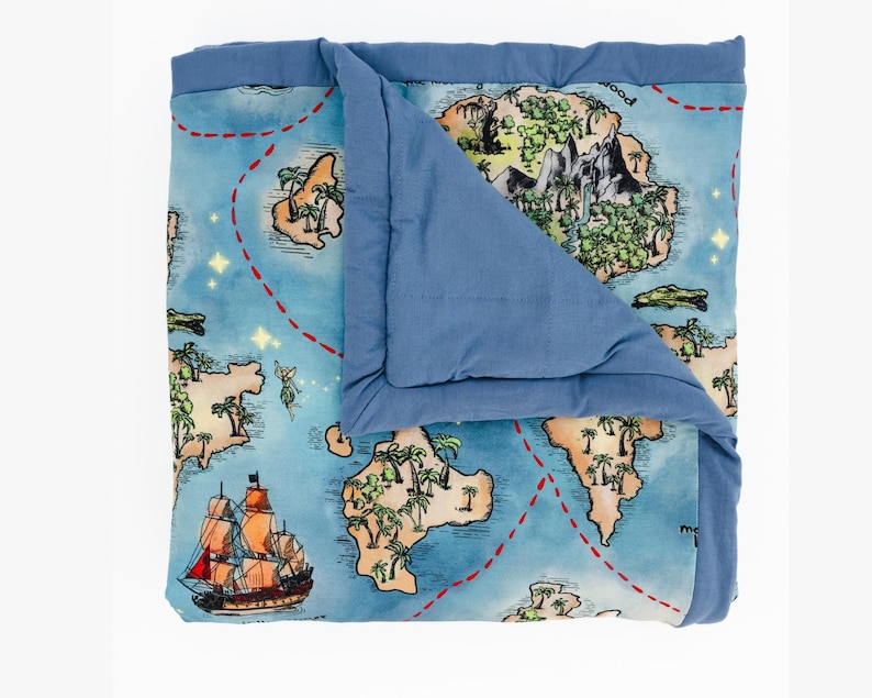HUGE Bamboo Peter Pan QUILT, Neverland Toddler Bed Comforter, Super ...
