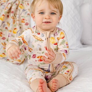 Bamboo Baby Pajamas, TINY CHEF, Ratatouille Baby Sleepers, French Rat ...