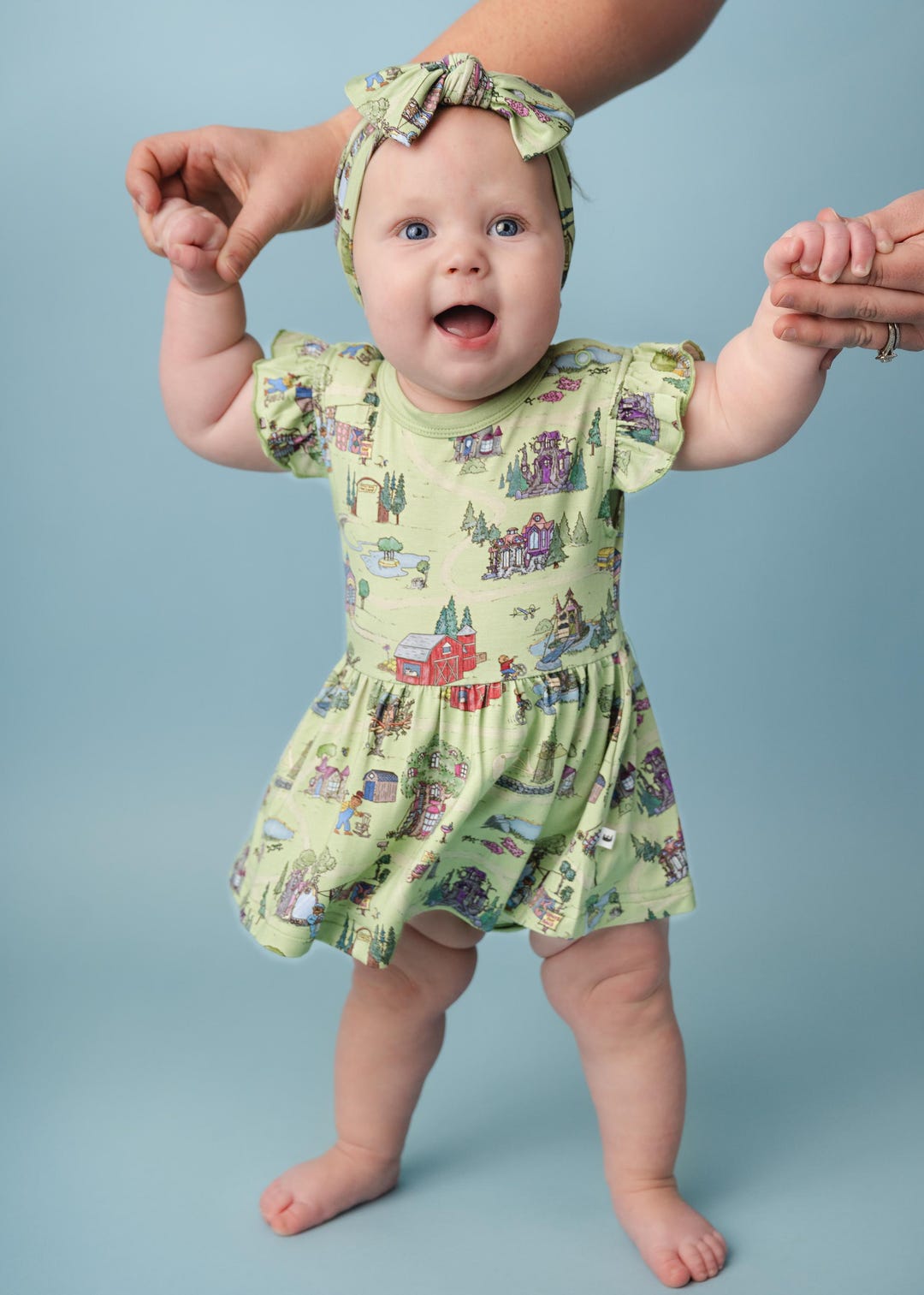 BERENSTAIN BEARS Buttery Soft Bamboo Baby DRESS With Snaps, Super Soft ...