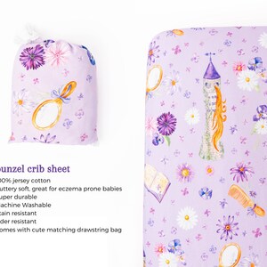 RAPUNZEL Crib Sheet, Princess Nursery, Rapunzel Nursery, Rapunzel Baby ...