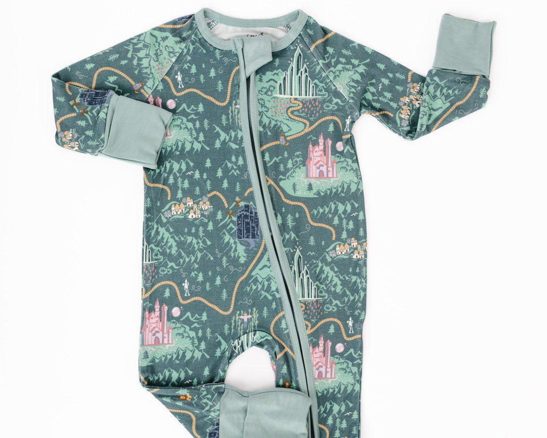 Wizard of Oz Bamboo Baby Pajamas, Emerald City Baby Bamboo Baby ...