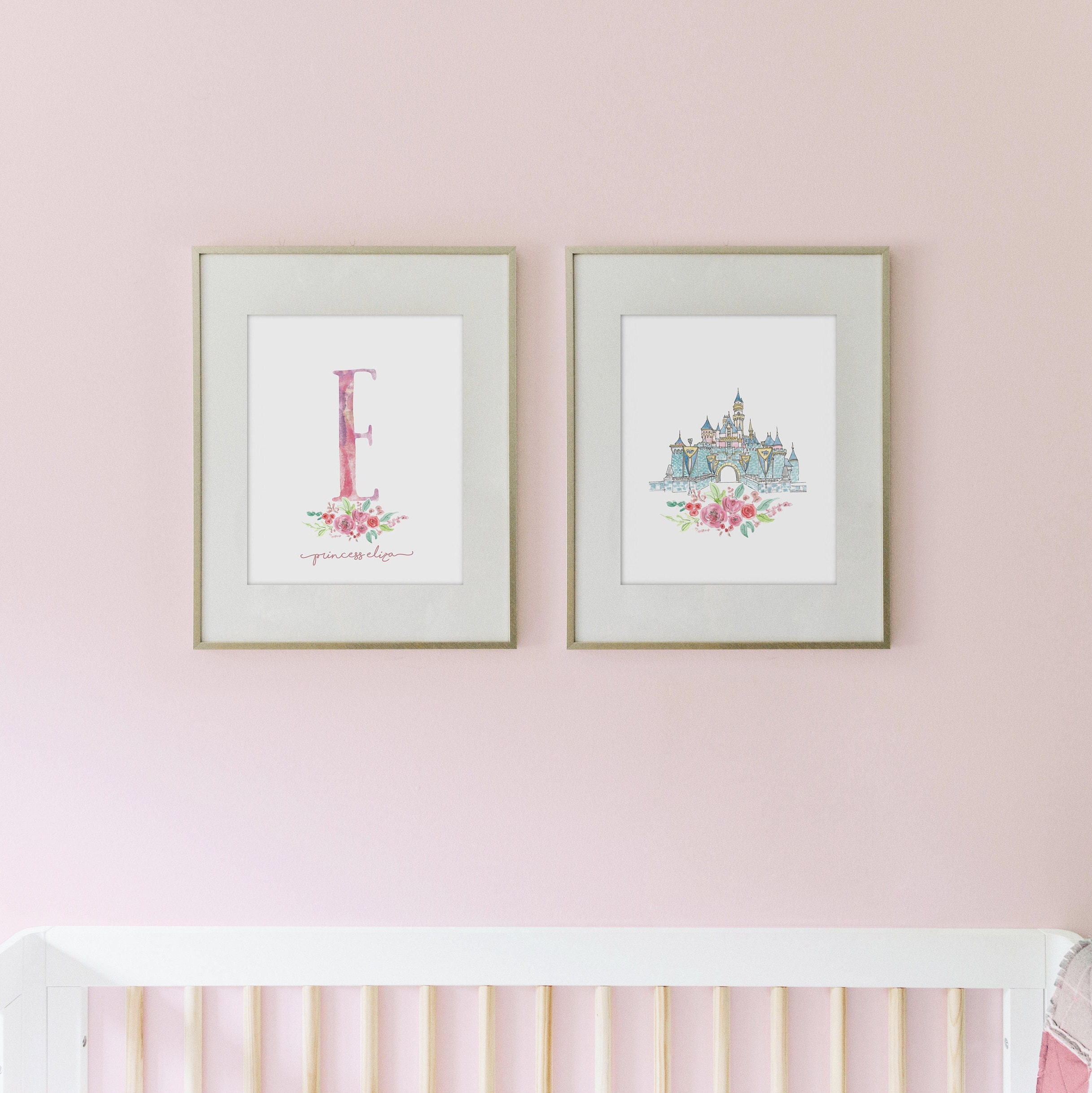 Personalized Girl NAME ART Princess Nursery Art Custom Name - Etsy