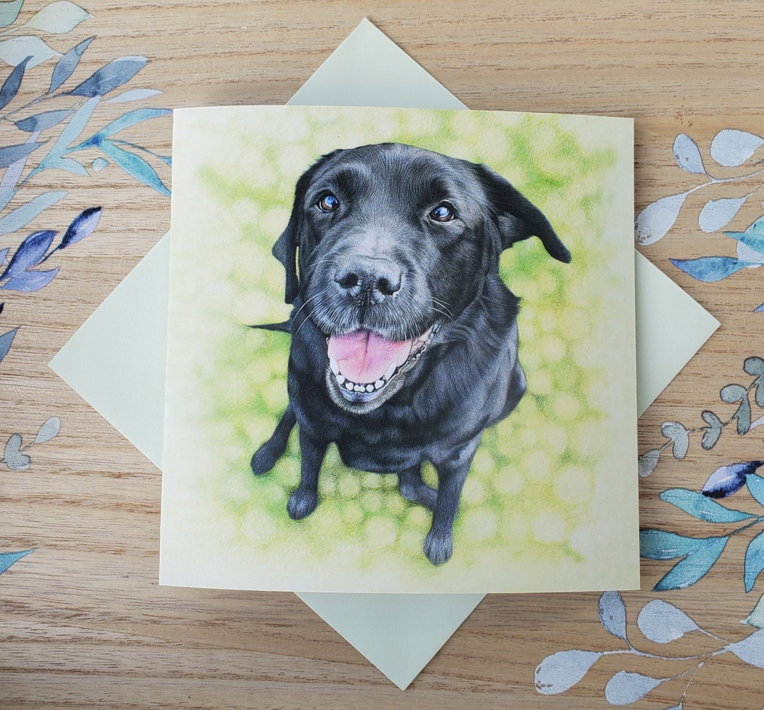 Black Labrador Greeting Card, Funny Dog Card, From the Dog Card - Etsy