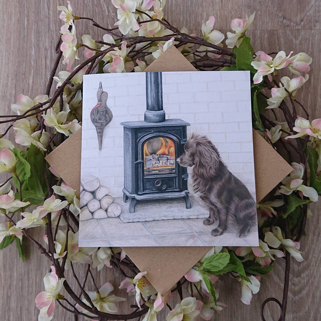 Chocolate Cocker Spaniel Fine Art Greeting Card - Etsy